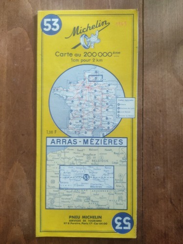 Carte Routière 1/200000 Michelin 53 Arras Mézières 1963 | eBay