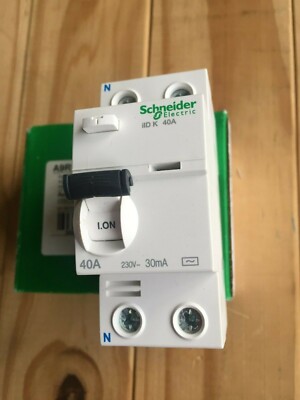 SCHNEIDER ELECTRIC 40A 30MA A9R50240 ACTI9 2 POLE RCD BREAKER 2 POLE ...