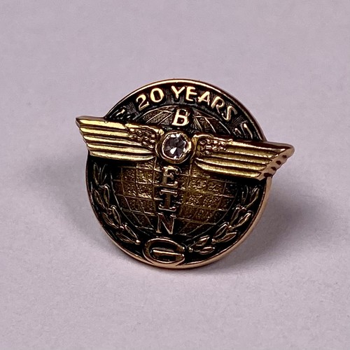 Boeing 20 Year Service Pin 10K Gold W/ 1 Diamond | eBay