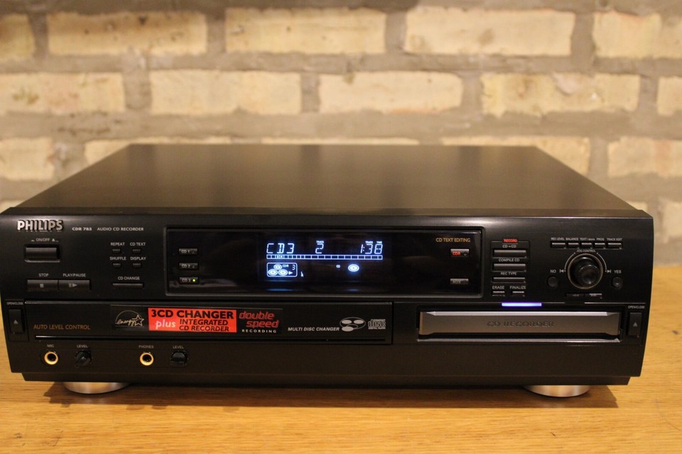 PHILIPS CDR-785/17 CD Recorder/3 CD changer W/remote,,serviced,,Fully ...