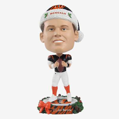 Joe Burrow Cincinnati Bengals Santa Hat Bighead Bobblehead NFL Football ...