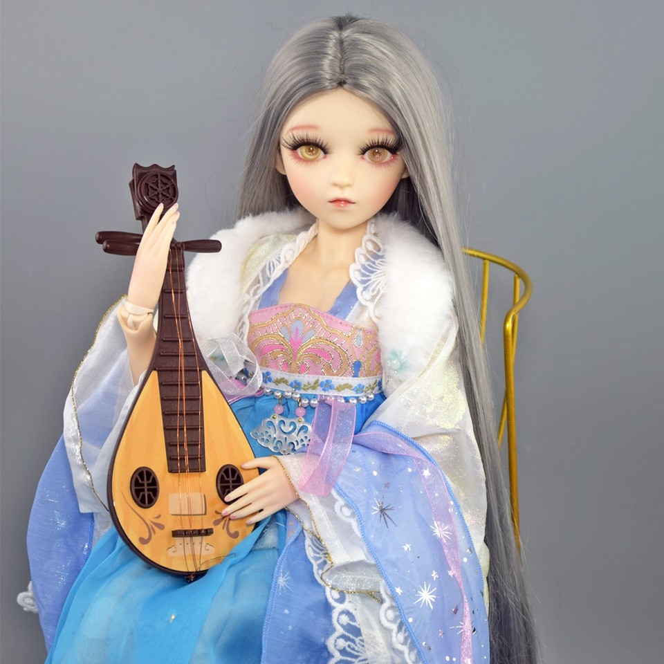 60cm Height Female Doll BJD Toy Gold Eyes Changeable Handmade Ancient ...