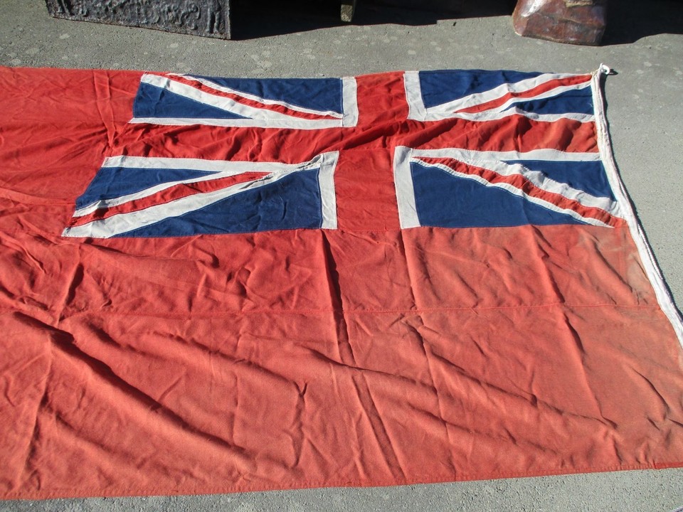 WW2 British RED Ensign Flag 10.5 X 4.5 FEET. (THIS IS MASSIVE ) Open to ...