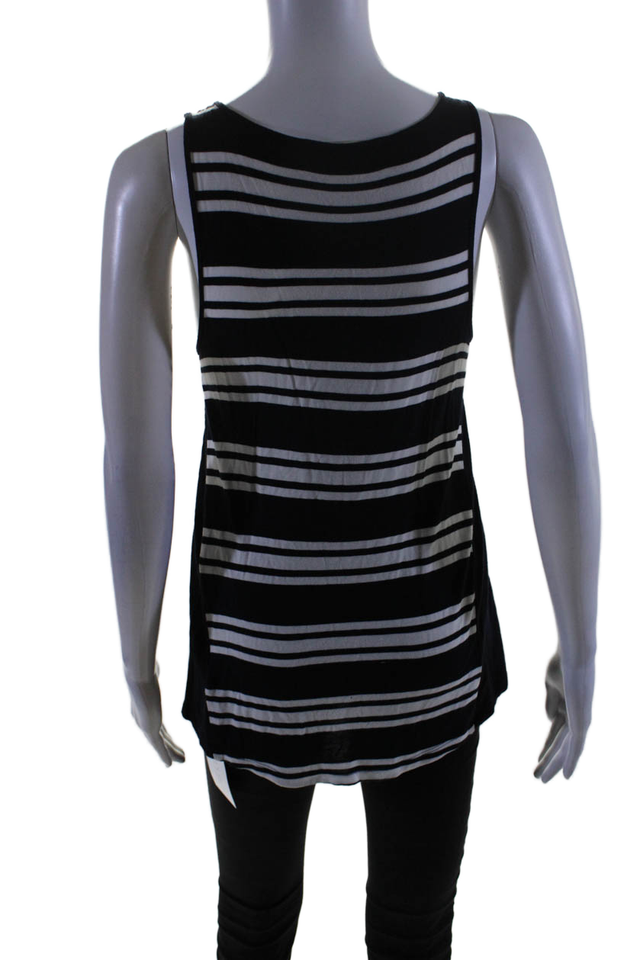 Michael Michael Kors Yellow Label Womens Striped Zipped Blouse ...