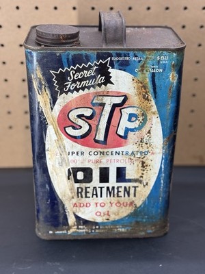 VINTAGE STP OIL TREATMENT CAN ANTIQUE | eBay