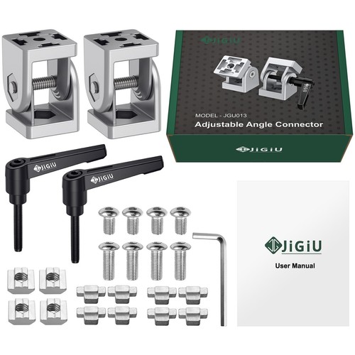 2PCS Angle Connector Joint Connector 4040 Nut 8 Flexible Hinge 180 ...