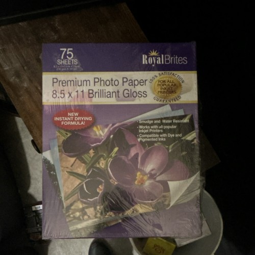 Royal Brites Premium Photo Paper Brilliant Gloss 8.5x11 in Inkjet 75 ...