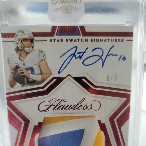 💎/8 RUBY STAR SWATCHES!!! Justin Herbert 22 NFL Flawless #SSS-JH LA ...