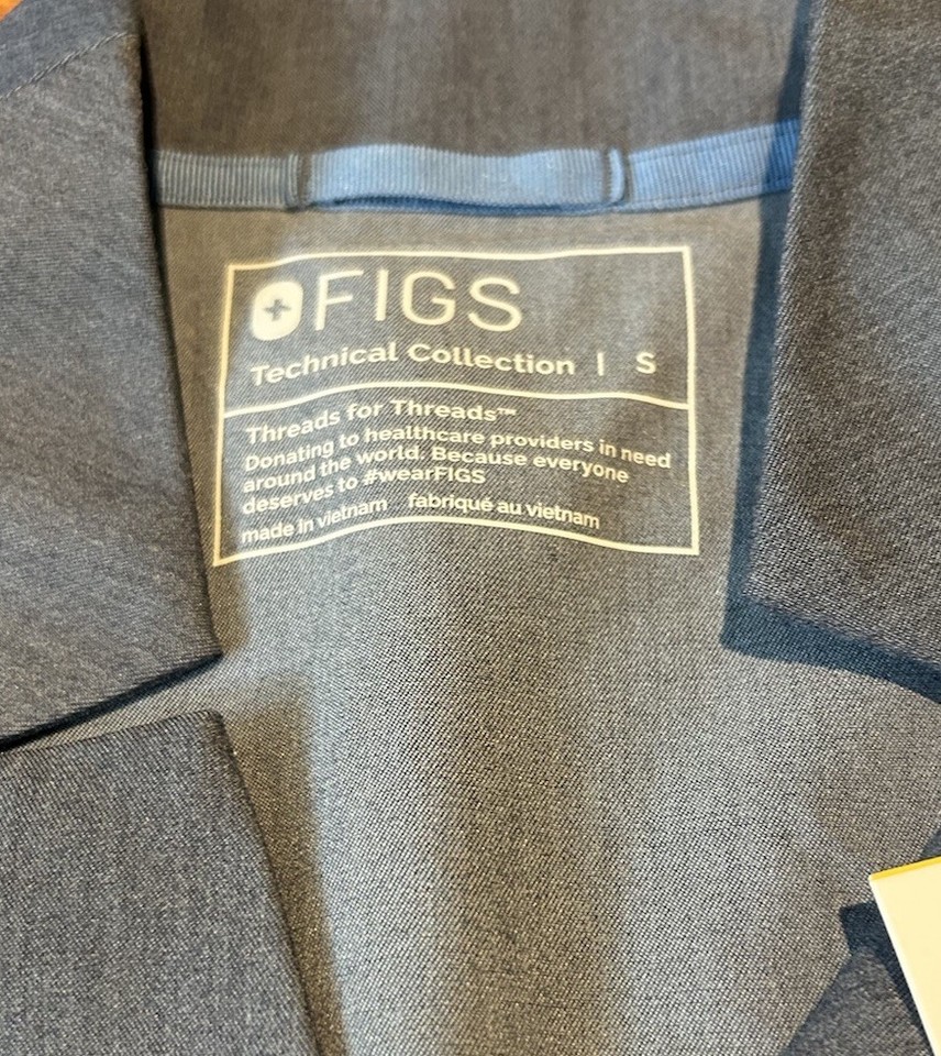 Figs Womens Inala Slim Scrub Top Size S Medical Uniform W22SW1036 Gray ...