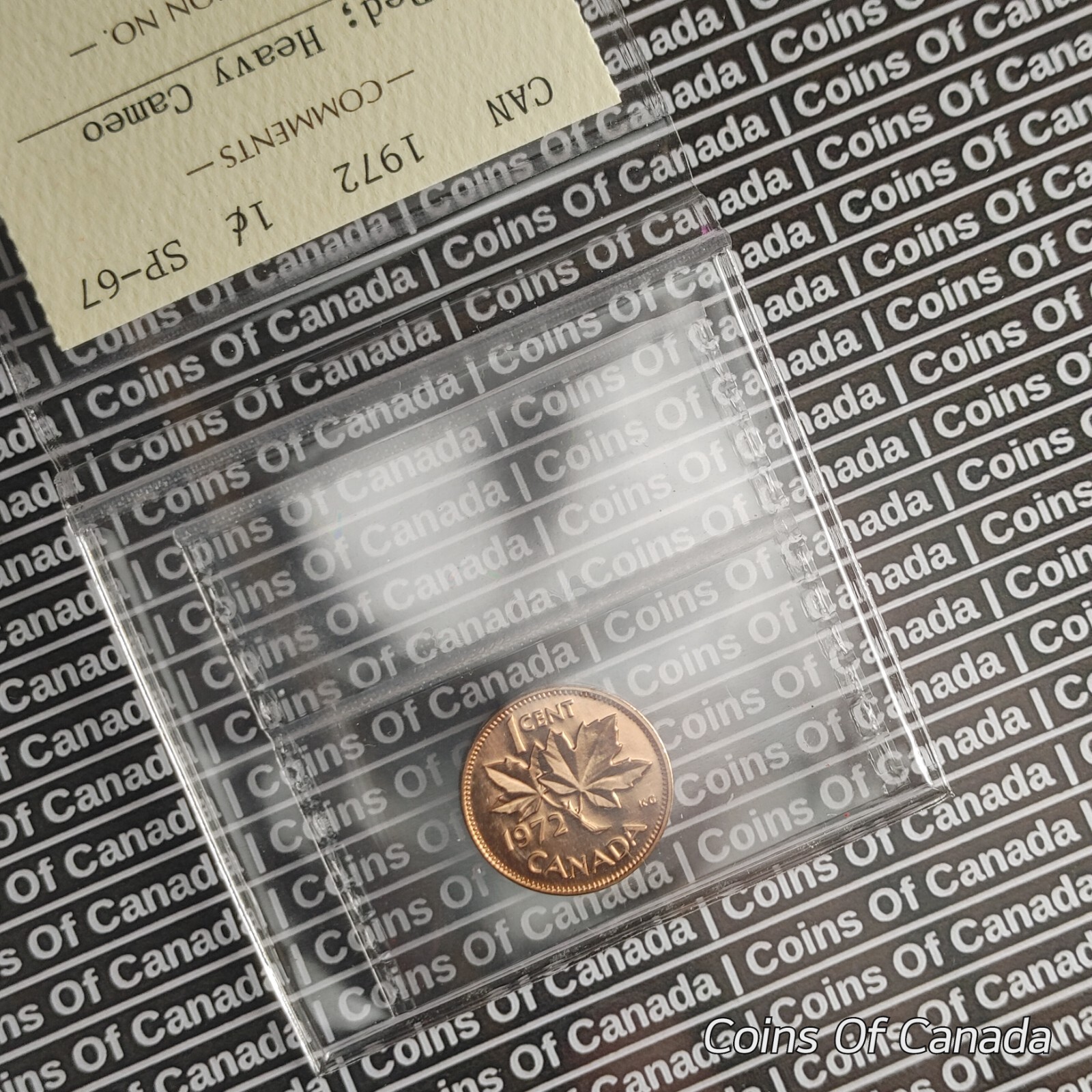 1972 Canada 1 Cent Penny ICCS SP 67 Heavy Cameo RARE GRADE # ...