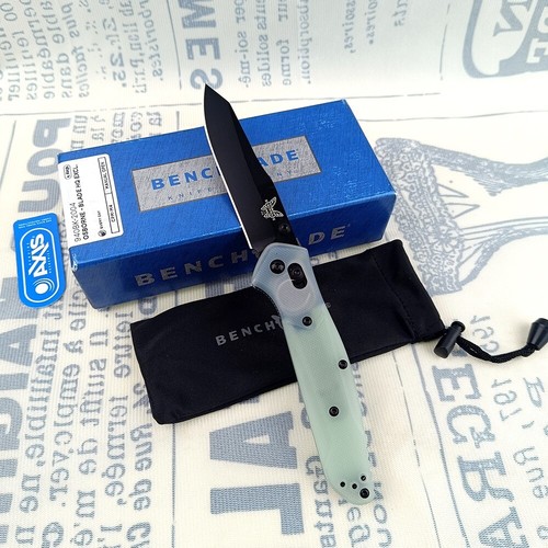 NEW Benchmade 940BK-2004 Black CPM M4 Blade Jade G-10 Handle Steel ...