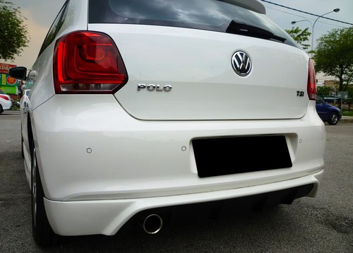 VW POLO MK5 6R REAR BUMPER SPOILER / SKIRT / VALANCE / DIFFUSER ( 2009 ...