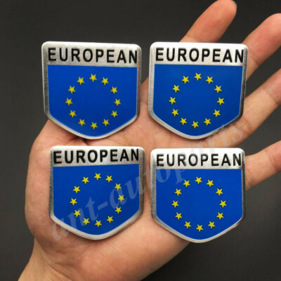 Car & Truck Parts EU European Union Flag Shield Car Emblem Badge ...