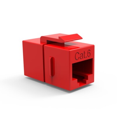 Cat6 RJ45 Network LAN Ethernet Keystone Jack Inline Coupler Snap-in ...