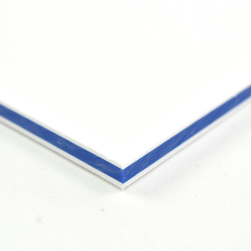 BuyPlastic ColorCore Plastic Sheet 1/2" x 12" x 24" White-Blue-White | eBay