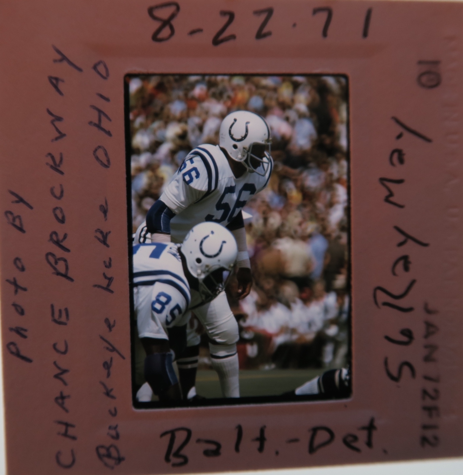 RAY MAY Roy Hilton BALTIMORE COLTS 1972 VS MIAMI DOLPHINS ORIGINAL ...