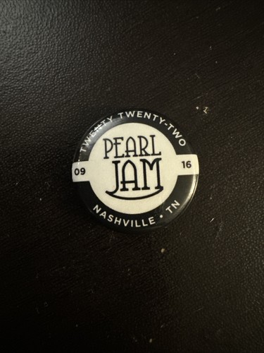 PEARL JAM - Sept 16 Nashville 2022 - PIN Button - Gigaton Vedder TN | eBay