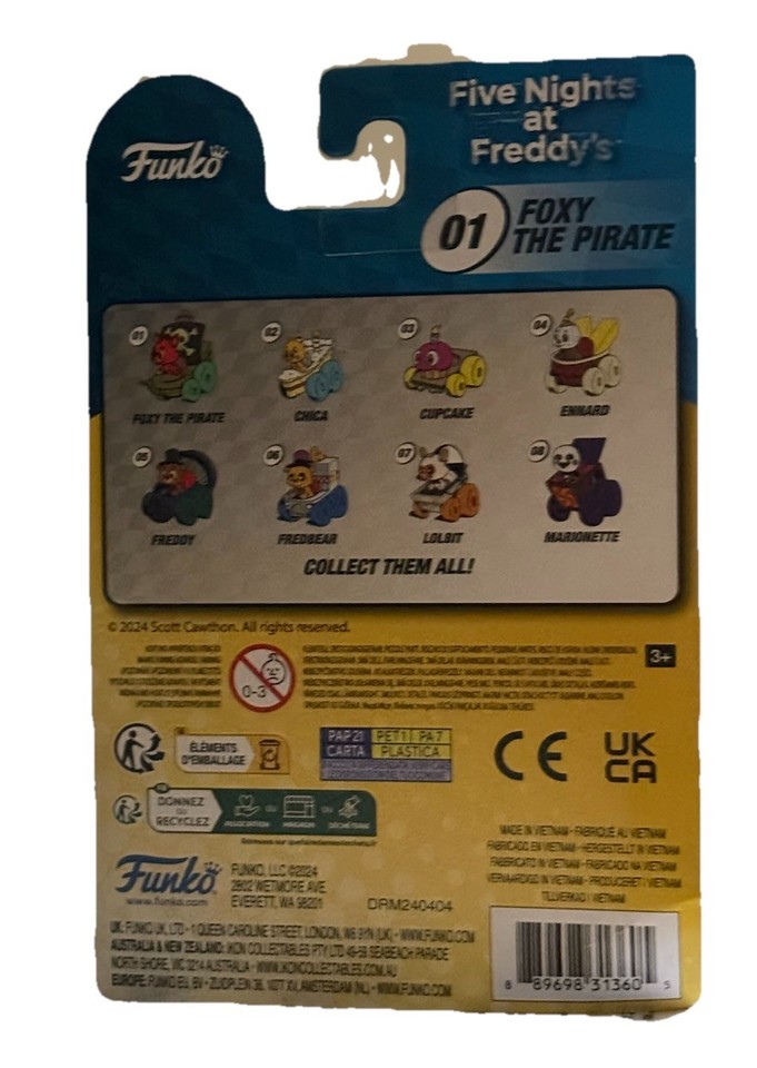 Five Nights at Freddy's Funko Racers FNAF Foxy the Pirate #01 Diecast ...