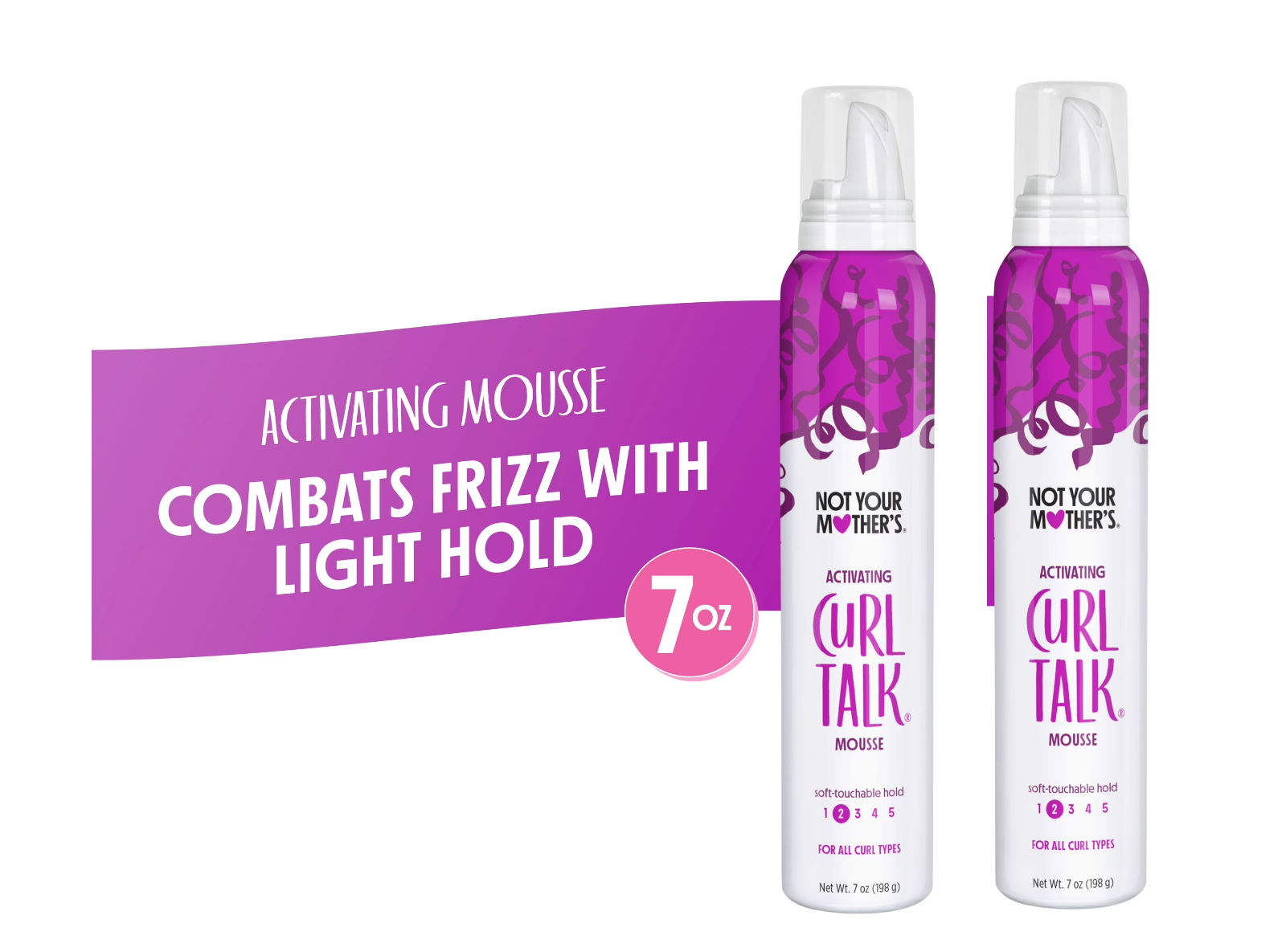 Not Your Mother’s Curl Talk Curl Activating Hair Mousse, Lightweight ...