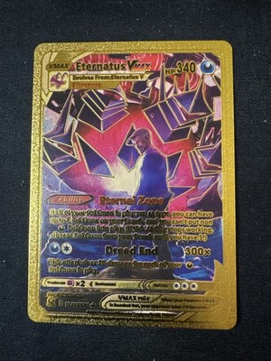 Eternatus Vmax Gold Foil Fan Art Textured Collector Pokemon Card TG22 ...