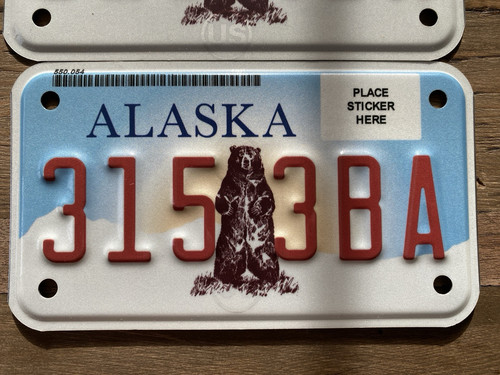 2020 Alaska motorcycle license plates three items, Standing Bear | eBay