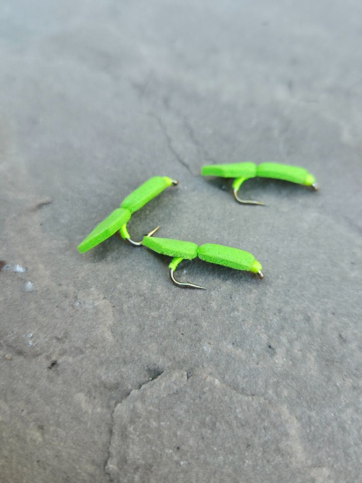 3 x Never Fails Green Beetle Fly Fishing Dry Trout Flies | eBay UK