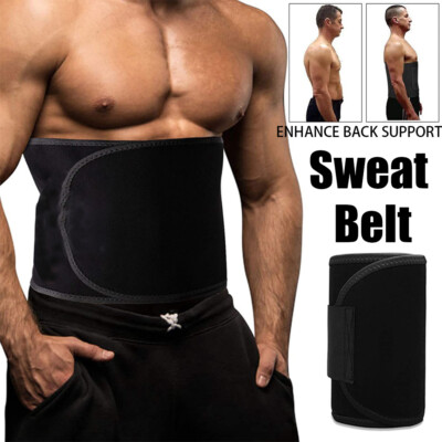 Men Fat Burning Waist Trainer Thermo Tummy Tuck Belt Body Shaper Girdle ...