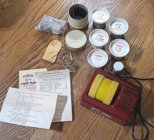 VTG Lot RAPCO Tumble Stones Rock Tumbler Misc Accessories. Skilcraft Grit/polish | eBay