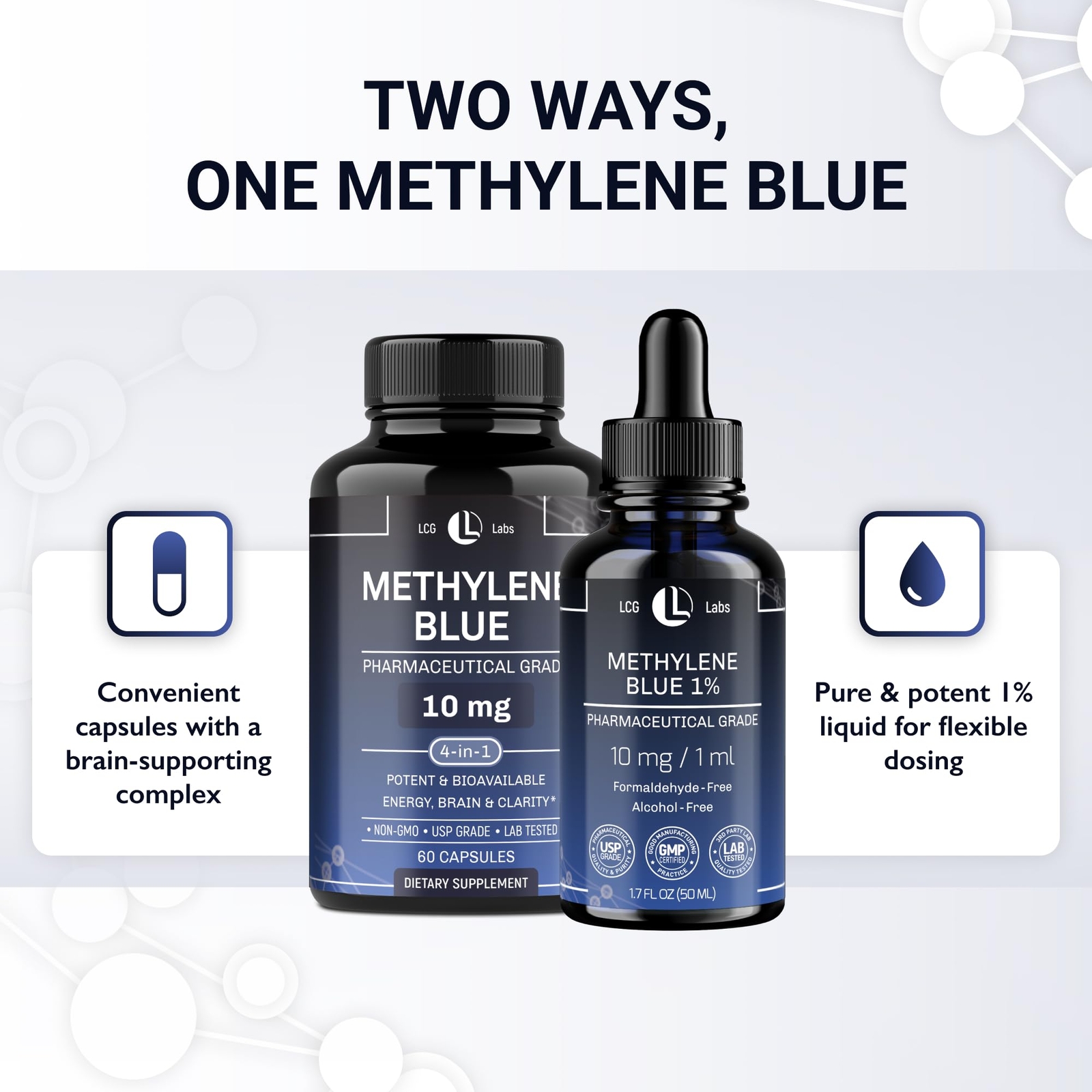 Methylene Blue Pharmaceutical Grade - Methylene Blue 1% - Liquid Drops ...