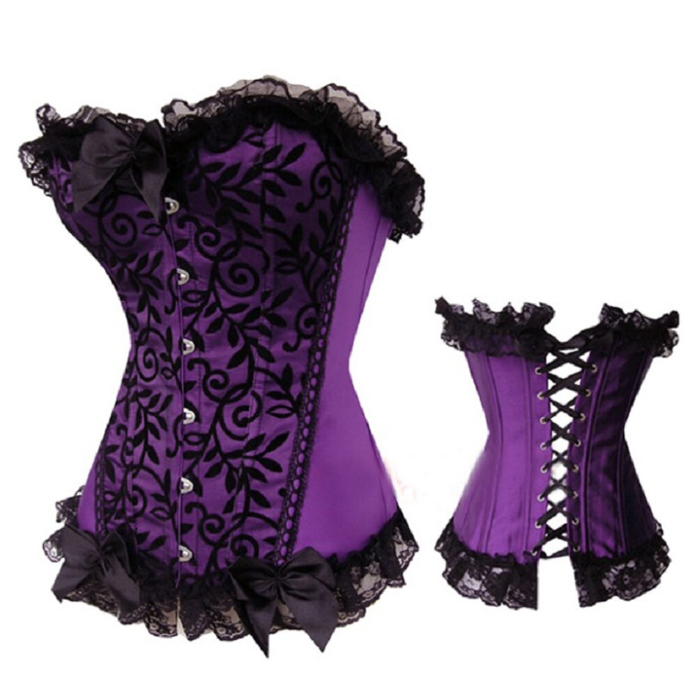 Sexy Bustier Waist Corset Top Lace Up Women Steampunk Basques Lingerie ...