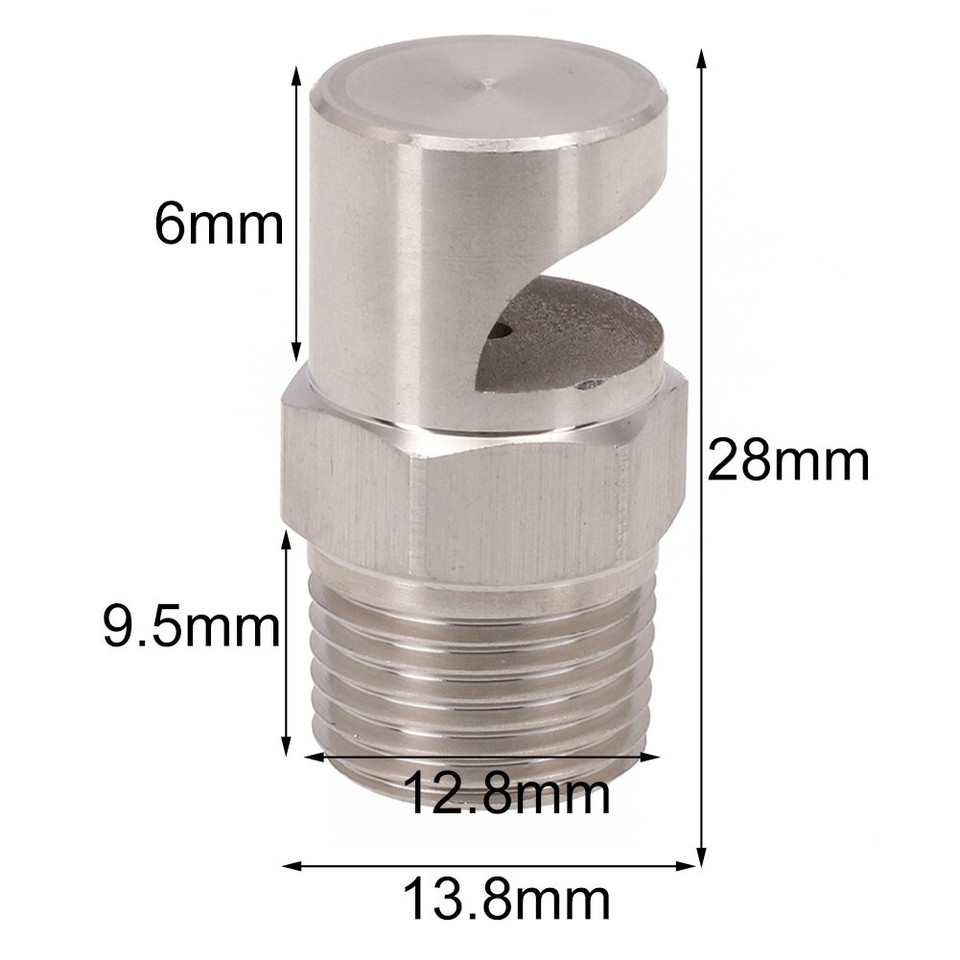 Boomless Nozzle 1/2inch Stainless-Steel Deflector 140-170 Degree Spray ...