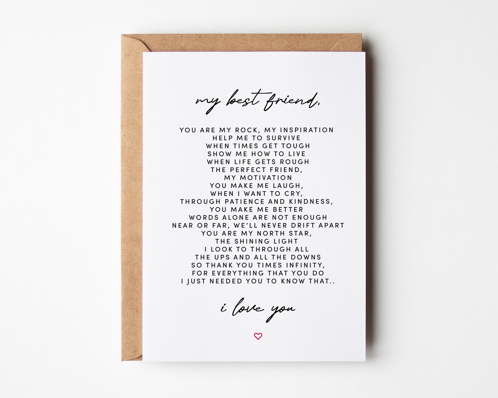 Best Friend Poem Friendship Birthday Card Love Greetings Cards For ...