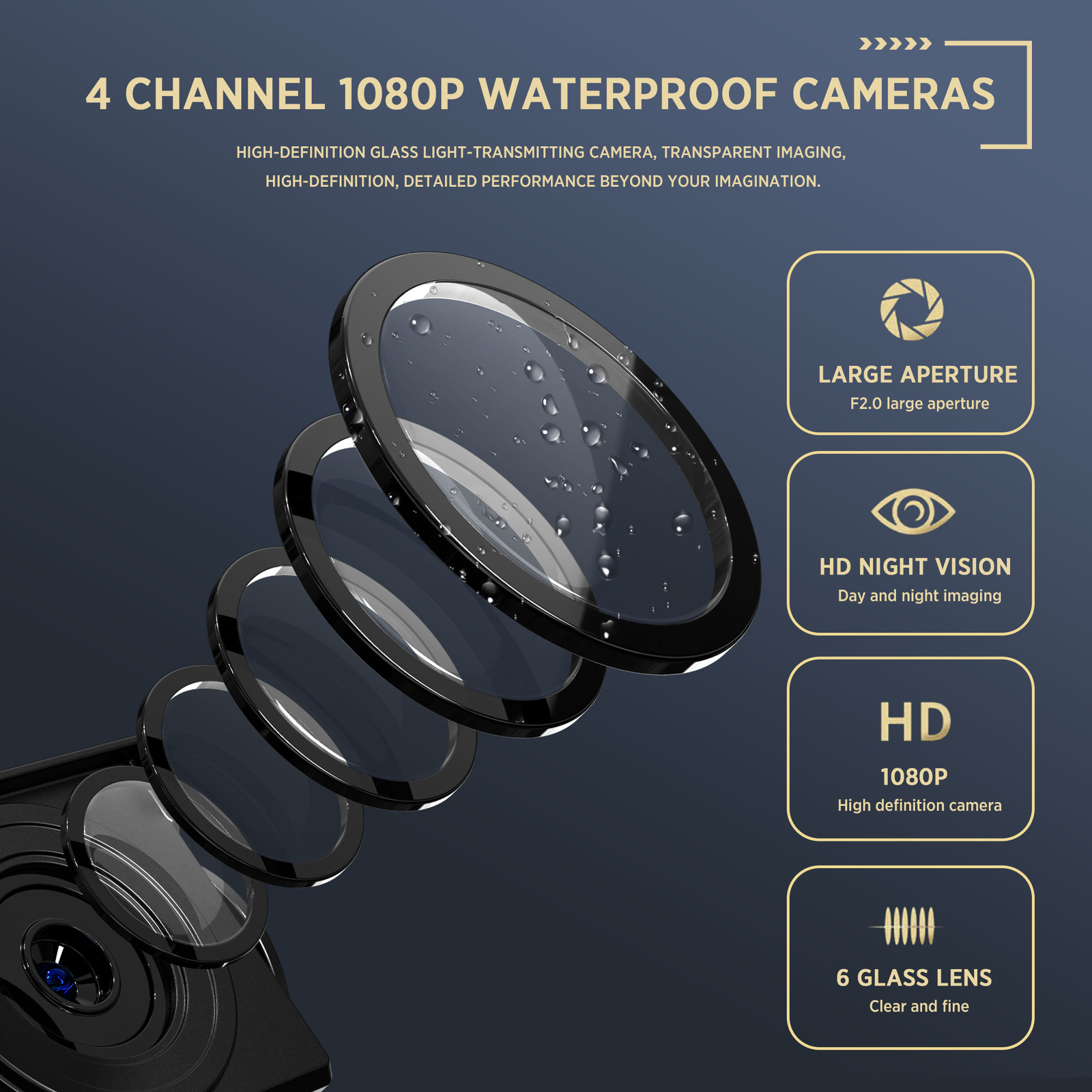 4CH Truck Dash Camera System DVR Recorder Waterproof Backup Camera For ...