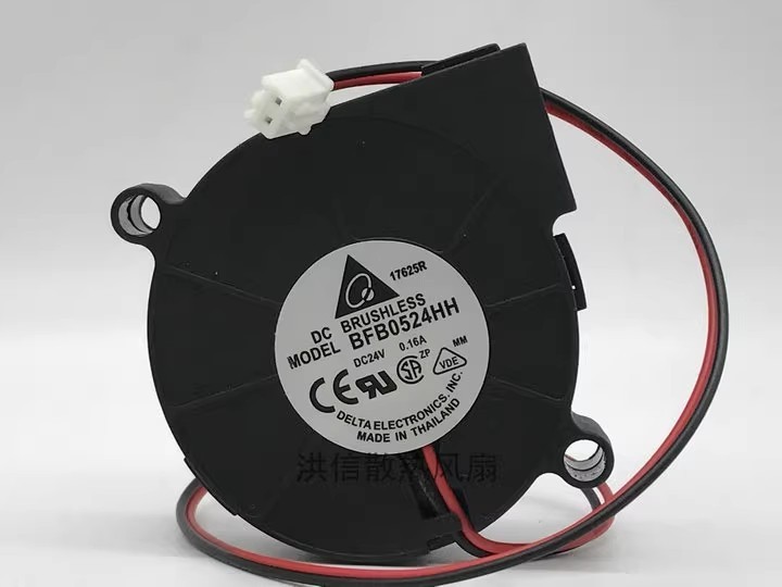 1PCS Delta BFB0524HH 5015 DC24V 0.16A 2-Pin Dual Ball Blower Turbo ...