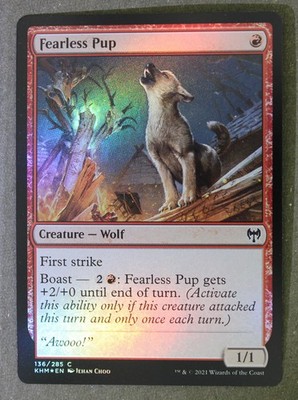 Mtg Fearless Pup 136 Foil Red Kaldheim; M/NM | eBay