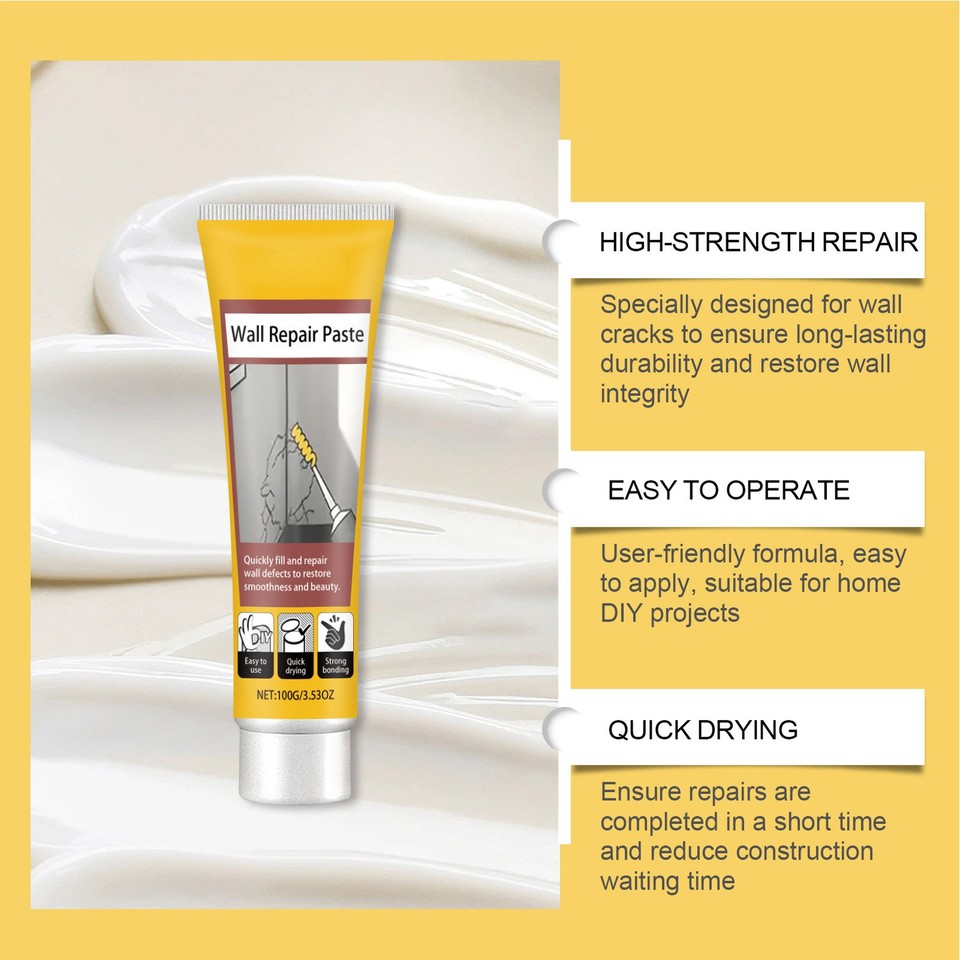 Wall Repair Paste 100g Quick Drying Drywall Hole Filler Ceiling Hole ...