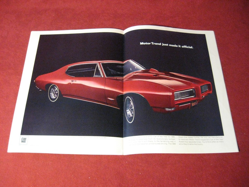 1968 Pontiac & GTO Sales Brochure Catalog Booklet Old Original | eBay