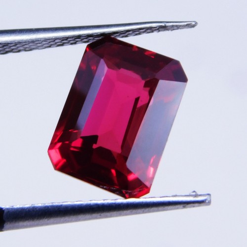 3.00 Ct Natural Mogok Red Ruby Radiant Cut Certified Loose Gemstone ...