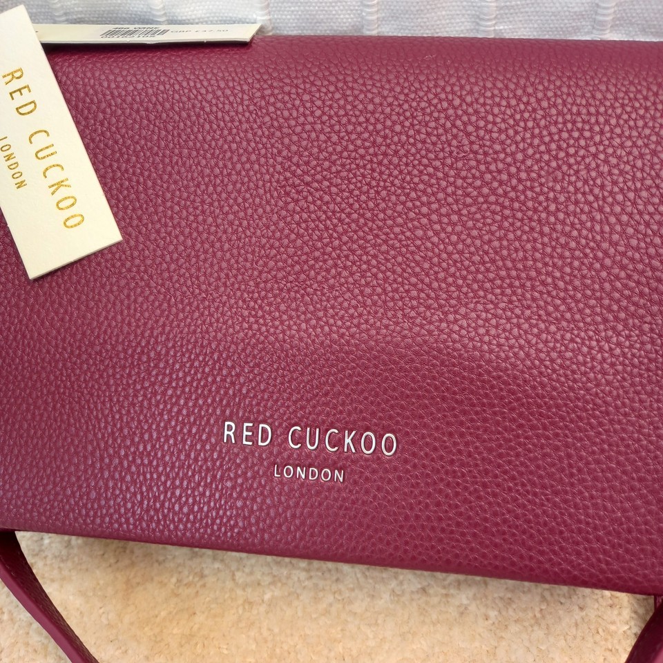 Bag by Red Cuckoo, wine colour, long strap for shoulder/cross body NWT ...