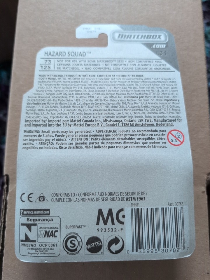 Matchbox MBX Rescue Hazard Squad 18/30 73/125 Yellow | eBay