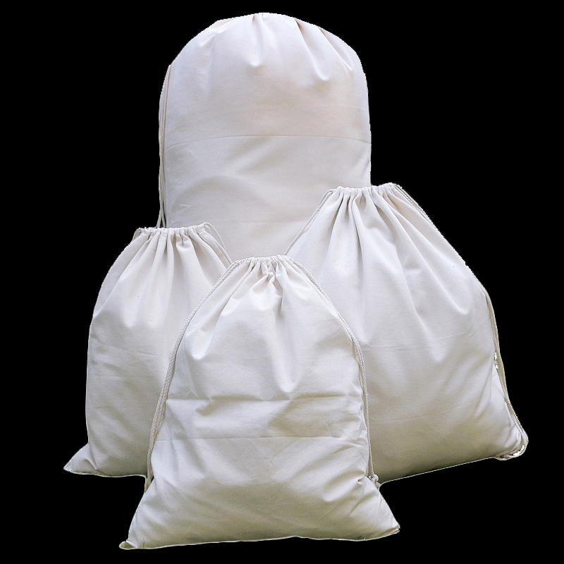 Heavy Duty Natural Cotton Canvas Laundry Sack Toy Storage Bag (S,M,L,XL ...