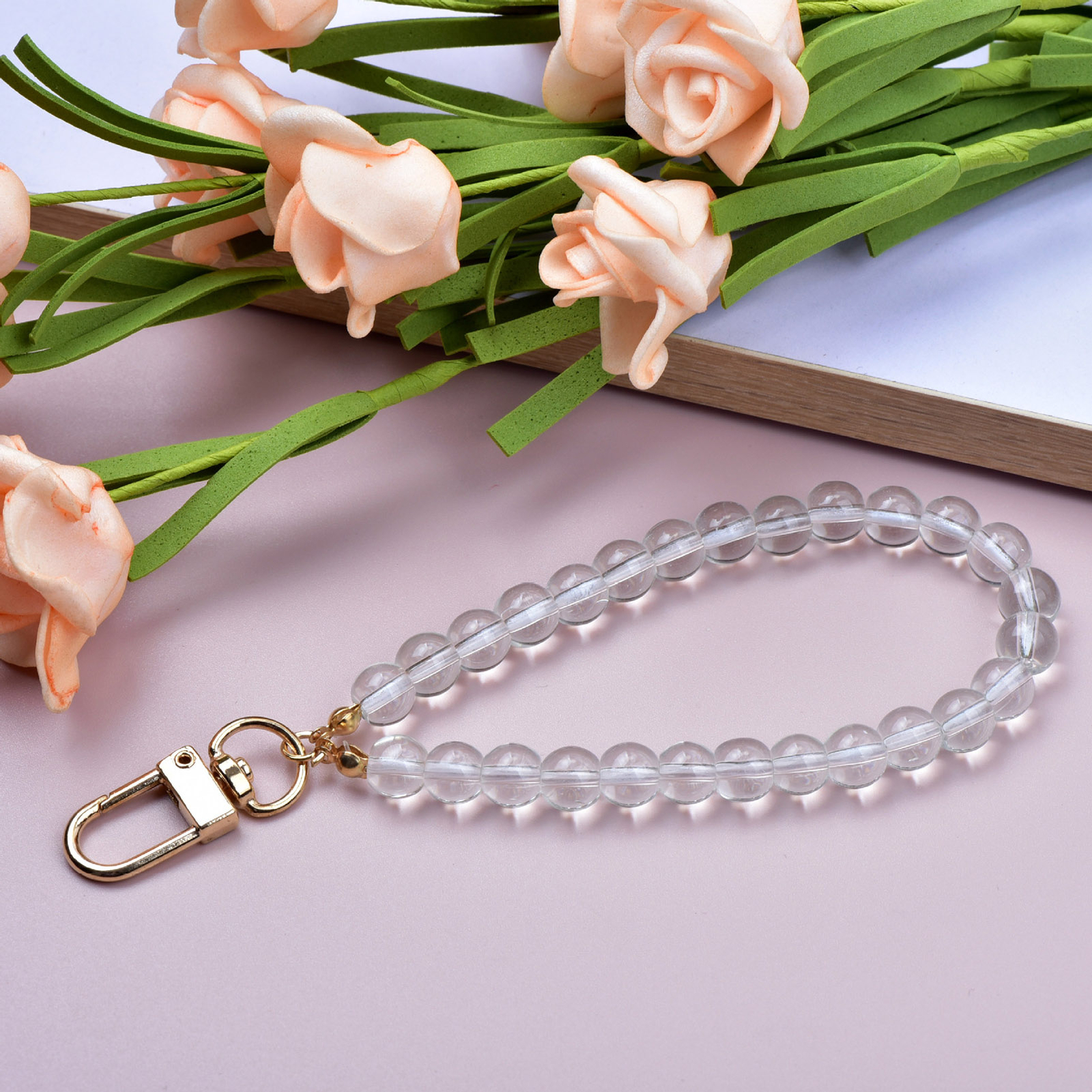Stainless Keyring Acrylic Keychain Exquisite Pendant with Transparent ...
