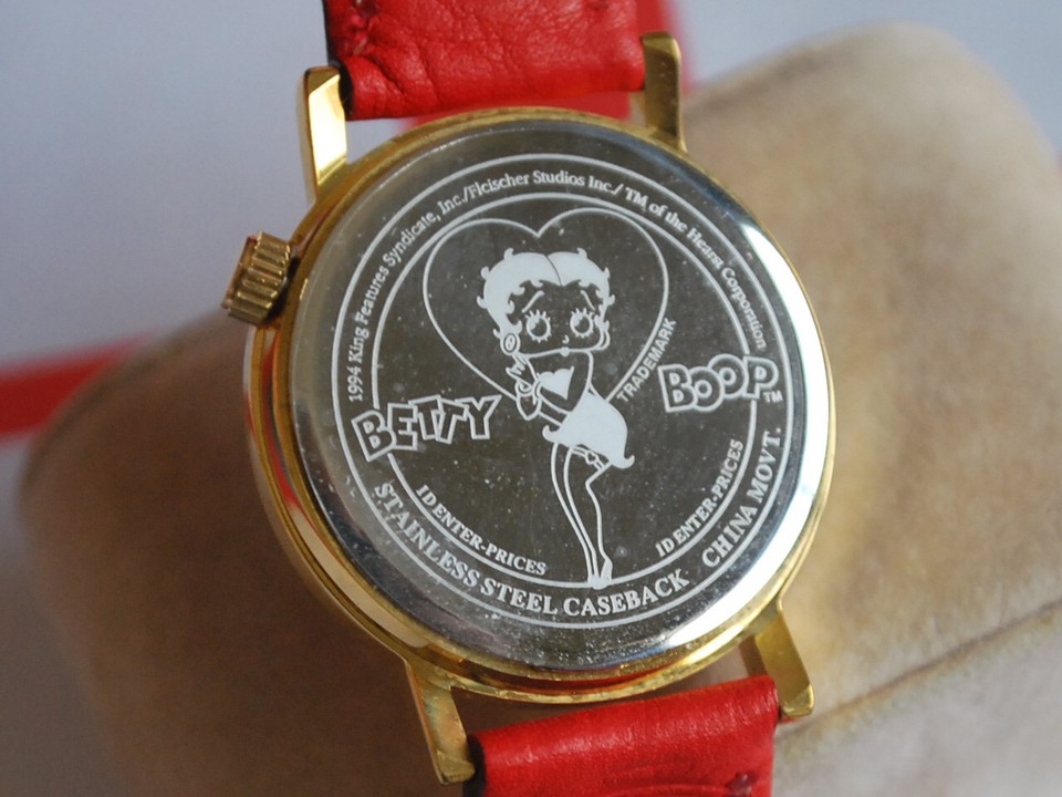 Nice NOS Vintage Betty Boop Gold Tone Manual Wind Lady Watch w/Box | eBay