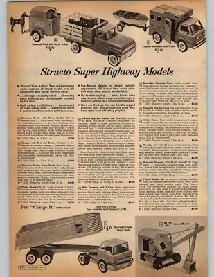 1963 PAPER AD 5 Pg Structo Crane Truck Trailer Tank Dick Tracy ...