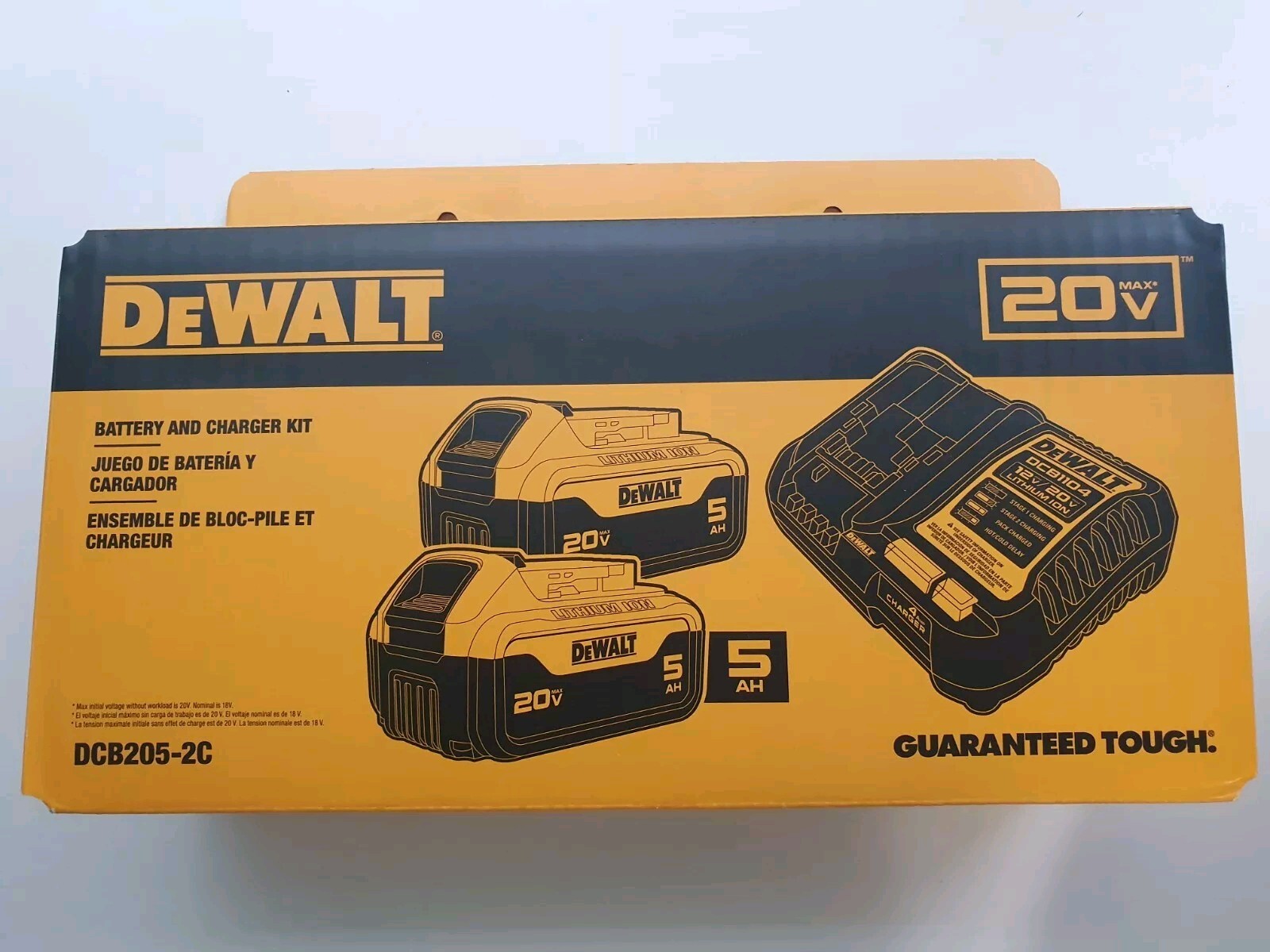 DEWALT DCB205-2C 20V 5AH 2-Pack Lithium-Ion Battery and Charger Kit ...