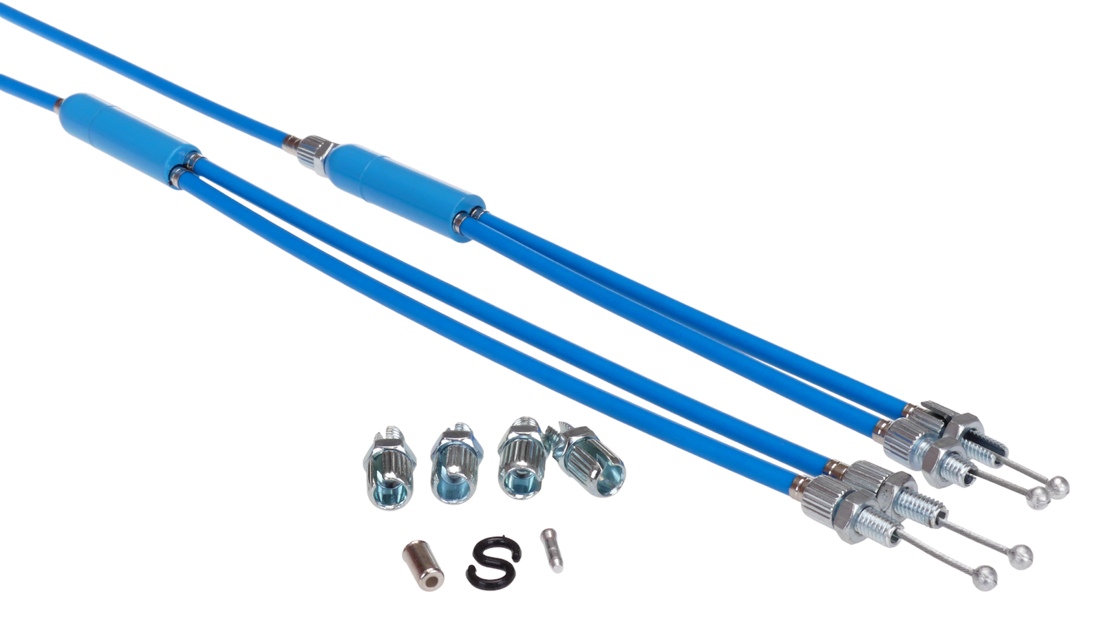 Upper & Lower gyro cables LONG for old school BMX - MEDIUM BLUE | eBay