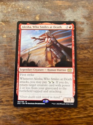 MTG Trading Card- ALESHA, WHO SMILES AT DEATH - Double Masters 2022 | eBay