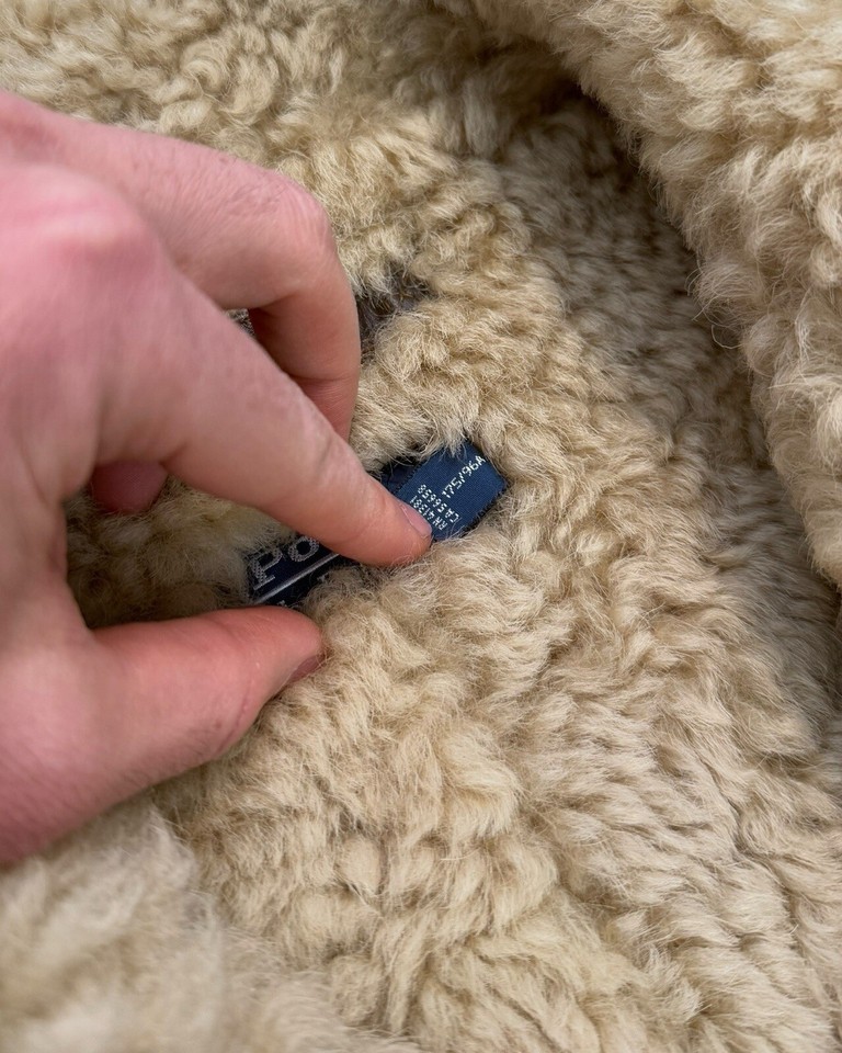 Polo Ralph Lauren Shearling Toggle Coat Jacket M | eBay