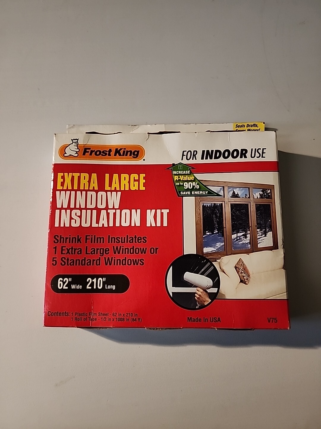 Frost King V75H Clear Shrink Window Film Insulator Kit 210 L x 62 W in ...