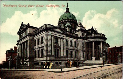Washington, PA Washington County Court House 1910 Antique Postcard K524 ...
